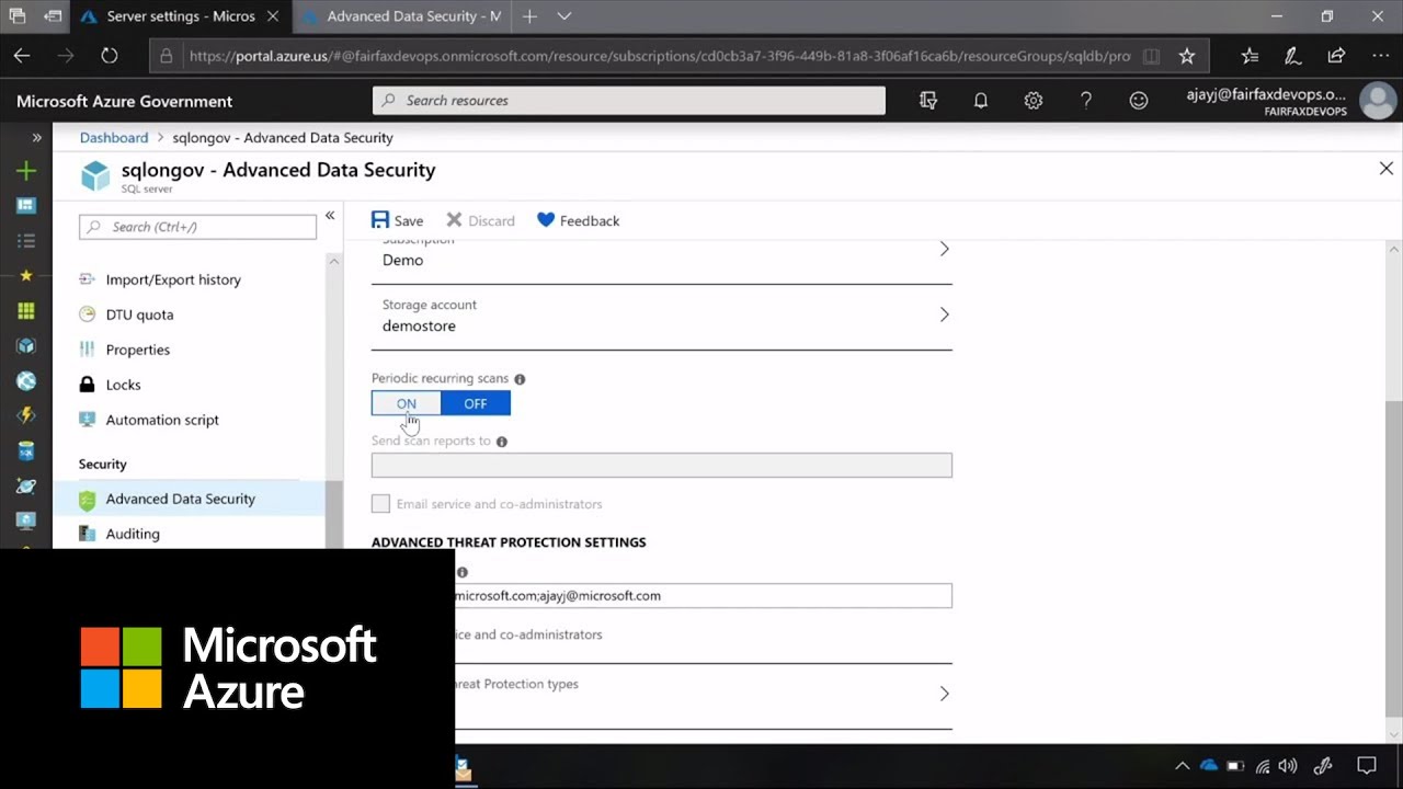 Security with Azure SQL Database in Azure Government | Data-Smart Computers
