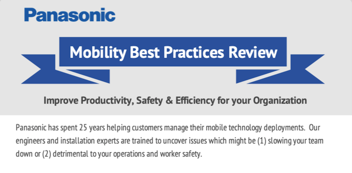 Panasonic Mobility Best Practices Review | Data-Smart Computers