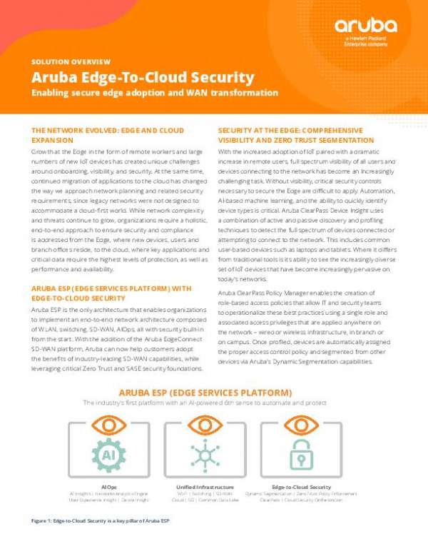 Aruba Edge-to-Cloud Security | Data-Smart Computers