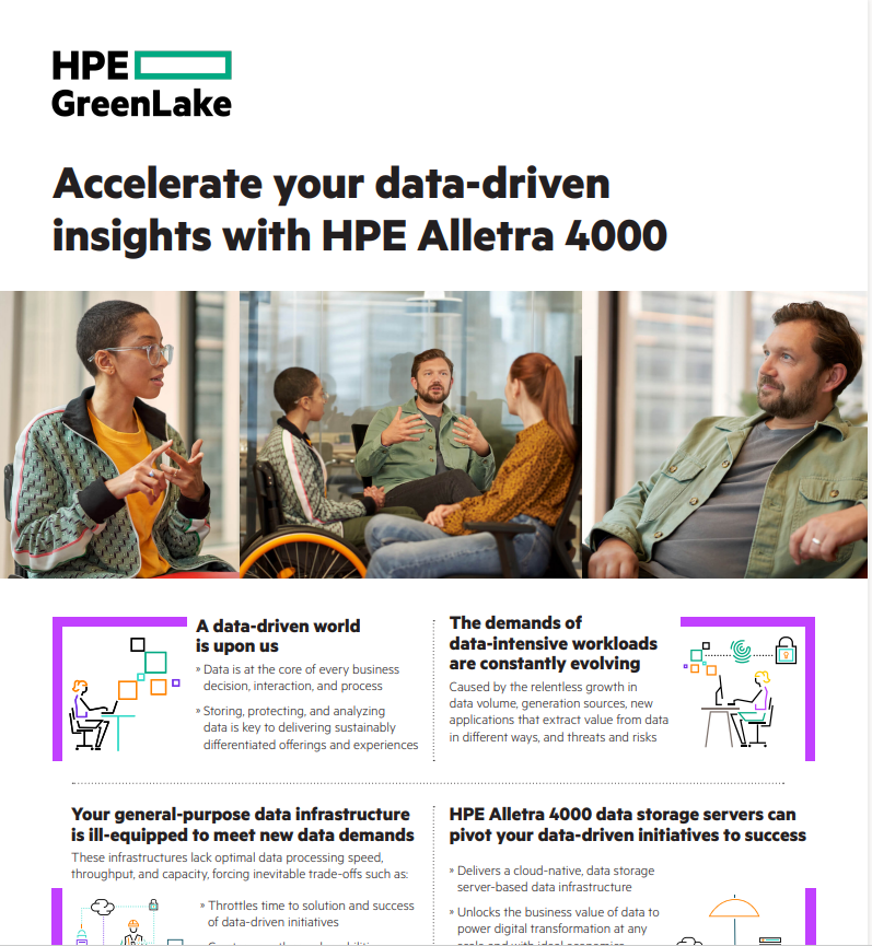 Accelerate your data-driven insights with HPE Alletra 4000 | Data-Smart Computers