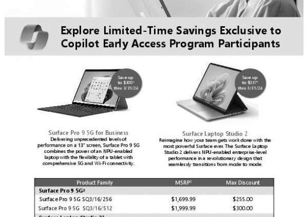 FY24 Surface Copilot Promo Flyer | Data-Smart Computers