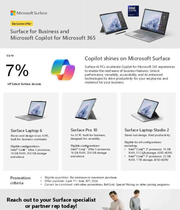 Explore Savings on Surface and Microsoft Copilot Integrations