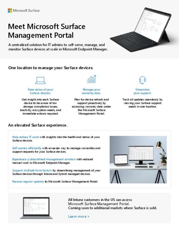Meet Microsoft Surface Management Portal