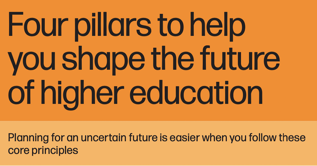 Four pillars to help you shape the future of higher education