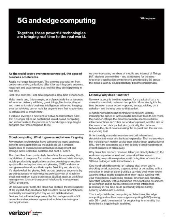 5G and edge computing