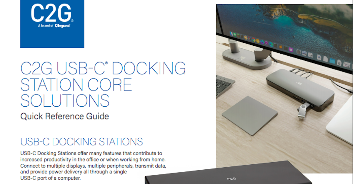 C2G USB-C® Docking Station Core Solutions