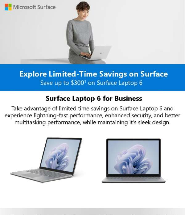 Special Savings on Surface Laptop 6