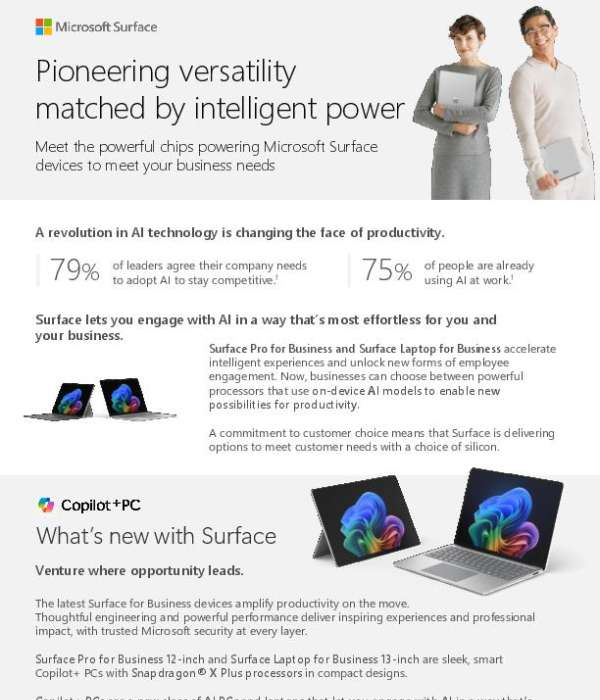 Surface for SMB - Device Comparison Flyer